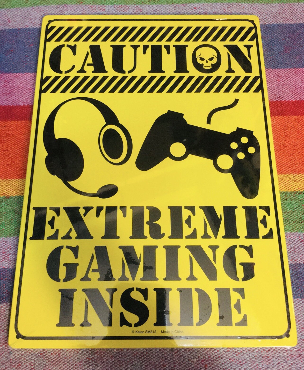 Caution Extreme Gaming Inside Metal Sign Game Room Decor 8.25” X 11.5 ...