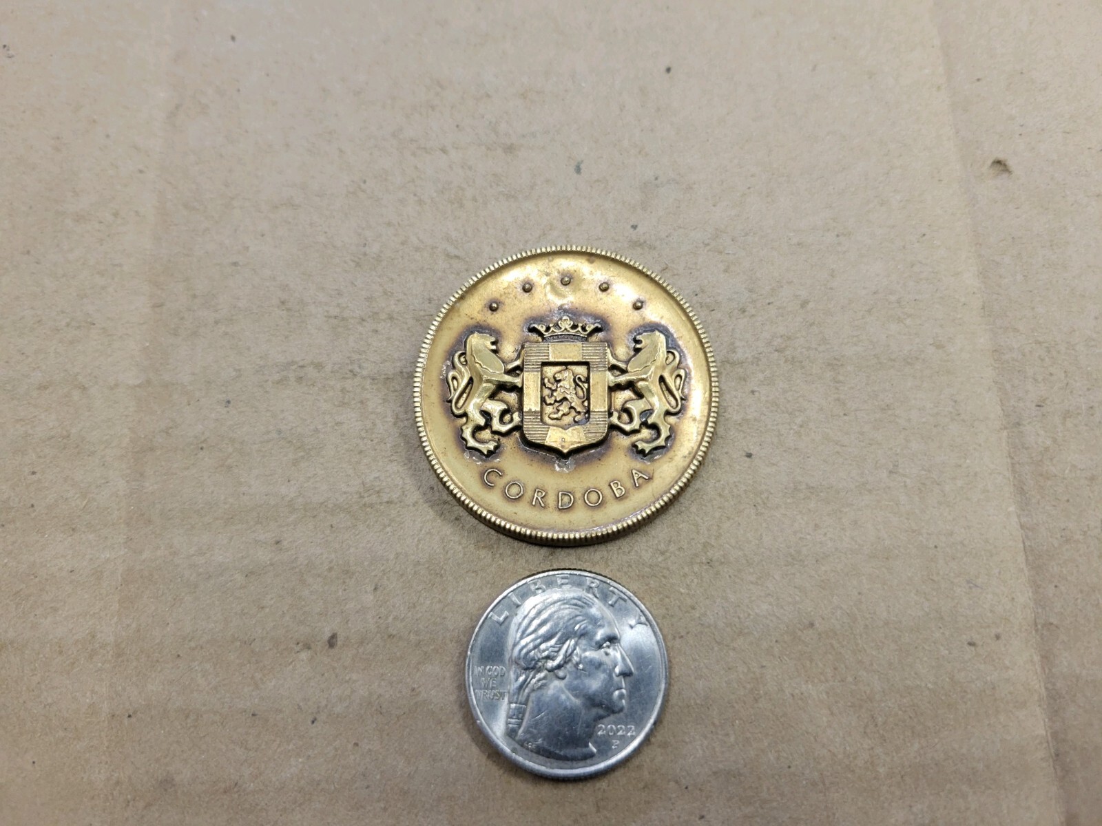 Chrysler OEM 1975-1979 Cordoba Gold Fender Side Medallion Emblem Badge ...