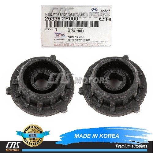 GENUINE Radiator MTG Lower Insulators LH & RH for 10-20 Hyundai Kia ...