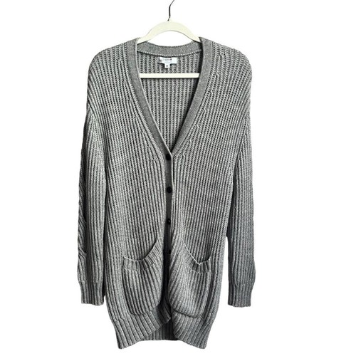 Thakoon Collective Cardigan Sweater Women's Size M Gray Wool Blend Long Line | eBay