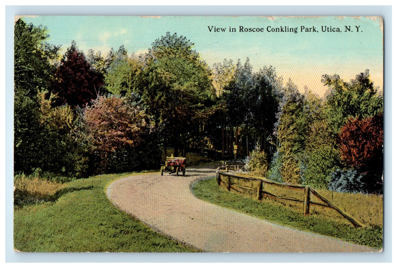 1912 View in Roscoe Conkling Park Utica New York NY Posted Postcard | eBay