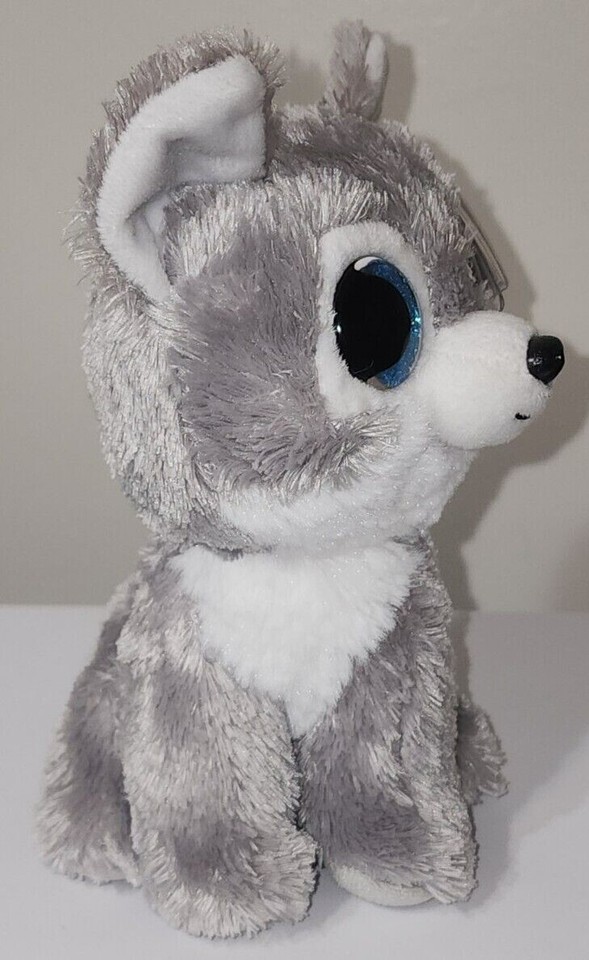 Ty Beanie Boos - WARRIOR the Grey Wolf (Great Wolf Lodge Exclusive) 6 ...