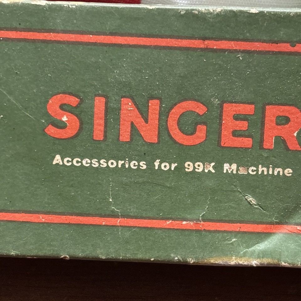 4 Vintage Singer Sewing Machine Attachments With Green Box | eBay