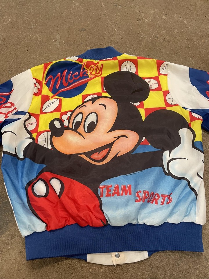 Vintage Mickey Mouse Chalk Line Jacket Mens Large Team Sports USA 90s ...