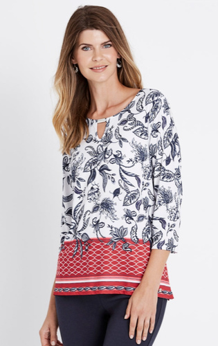 W.Lane Floral Border Bar Tunic top -NWT-RRP$89 L/14- GREAT COLOURS | eBay