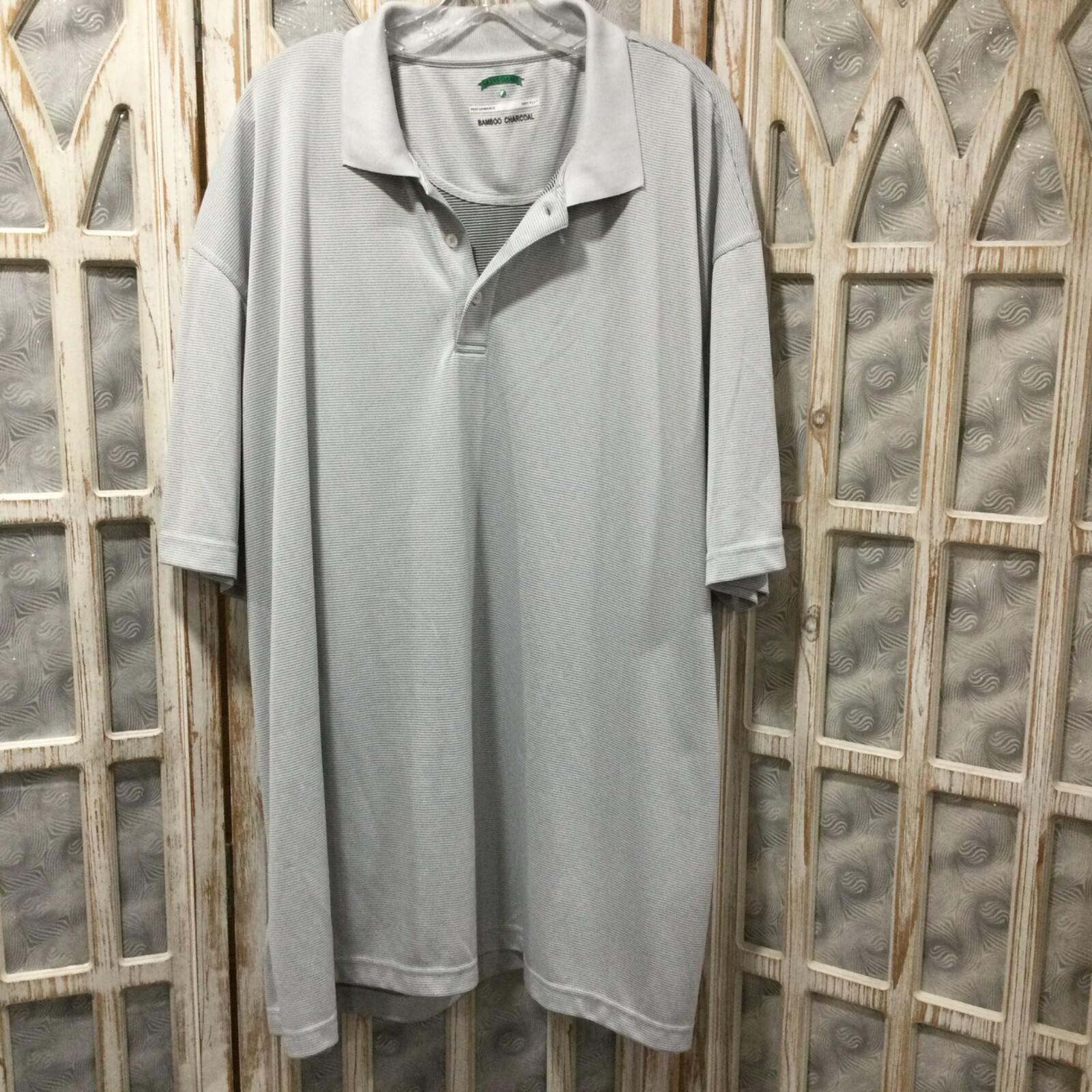 Mens Skins Game Performance Dry Ply Polo Gray Shirt S… - Gem