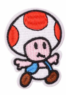 Super Mario TOAD Character Embroidered 2.25" Tall Iron on Patch | eBay