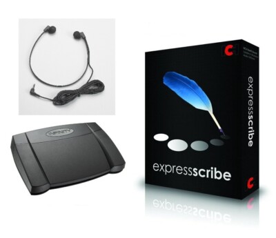 Express Scribe Pro Transcriber Foot Pedal Headset Bundle | eBay