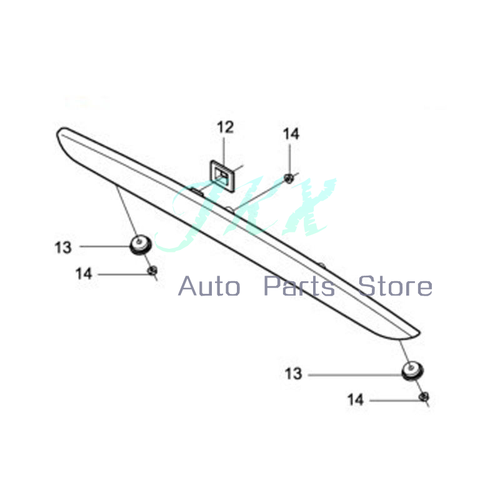Rear High Mount 3rd Brake Stop Light OEM # 31420367 For Volvo XC60 2009 ...