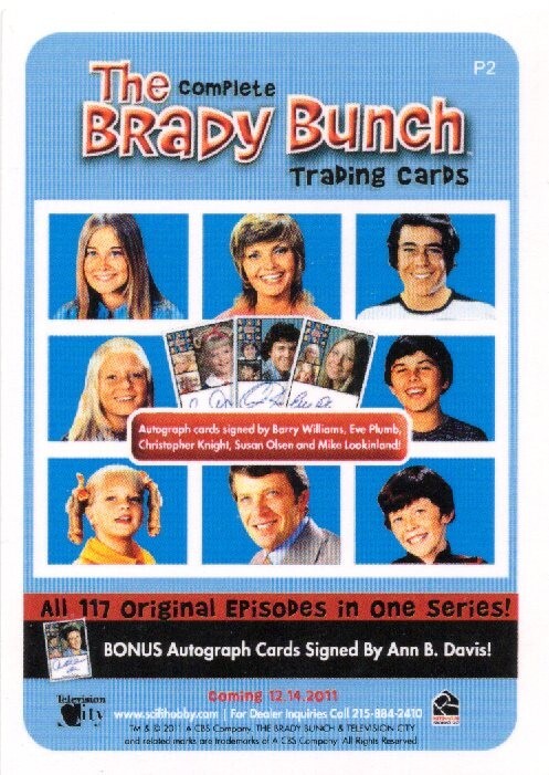 PROMO CARD - THE BRADY BUNCH - THE COMPLETE - #P2 - 2011 - RITTENHOUSE ...