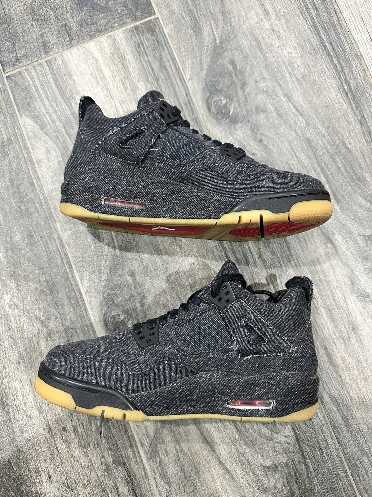 Unreleased Sample Nike Air Jordan 4 Black Levis 6Y/7.… - Gem
