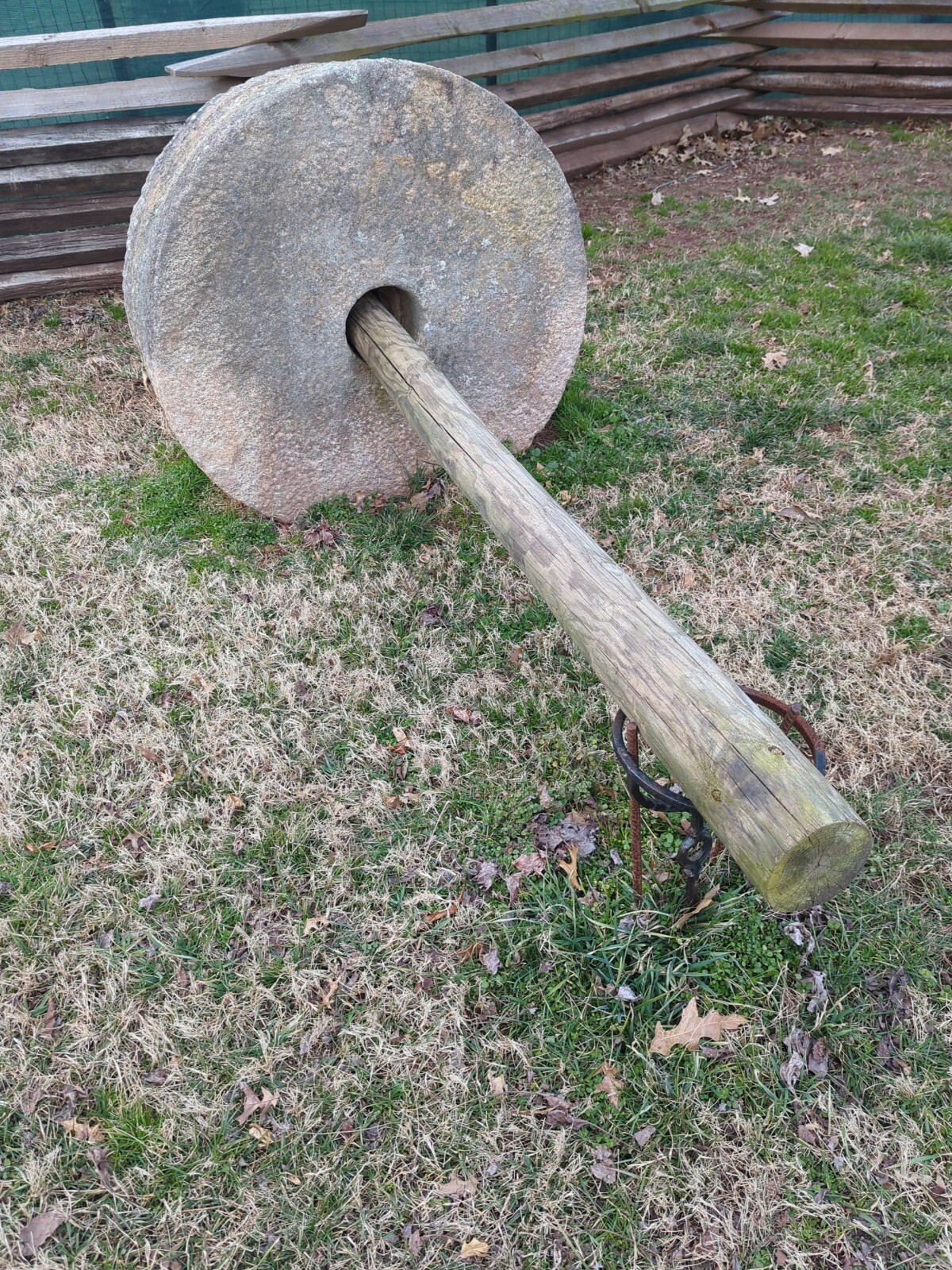 Rare Large 40x12"Antique Millstone Big Round Garden Decor Old Genuine ...