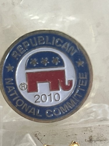 Republican National Committee RNC 2010 3/4" Gold Tone Metal Lapel Pin ...