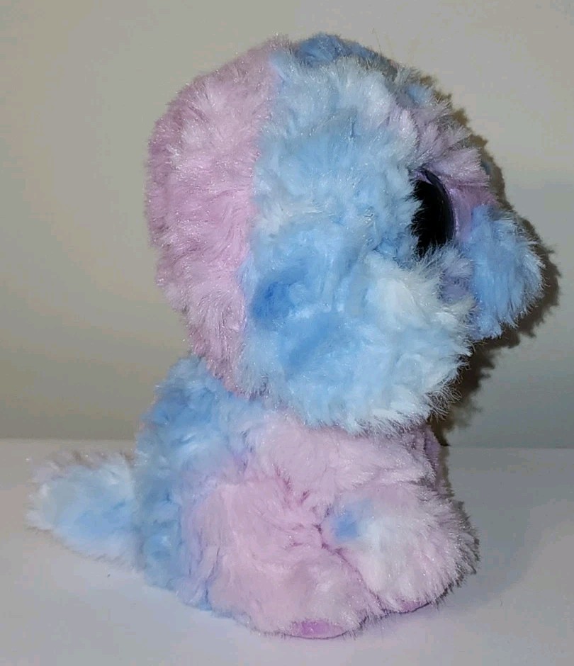 Ty Beanie Boos FLORA the Pink & Blue Ty-Dyed Poodle Dog 6" NEW Plush ...