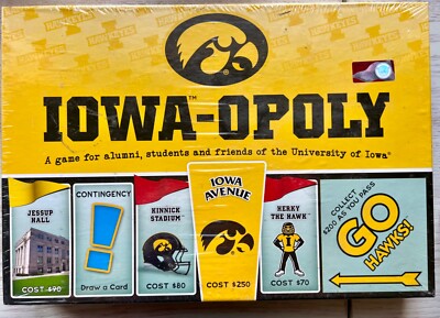 Iowa-Opoly University Of Iowa Hawkeyes Board Game College Monopoly New ...