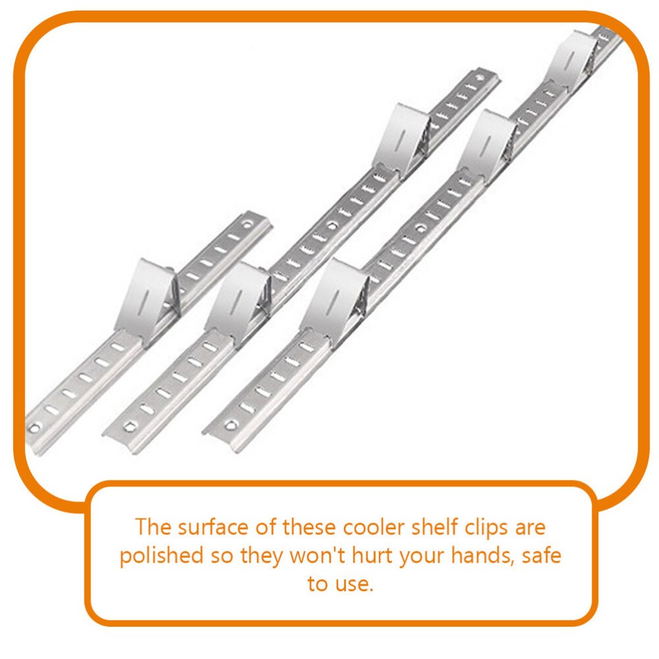 10 Pcs Cooler Shelf Clips Stainless Steel Hook Wire Rack Freezer ...
