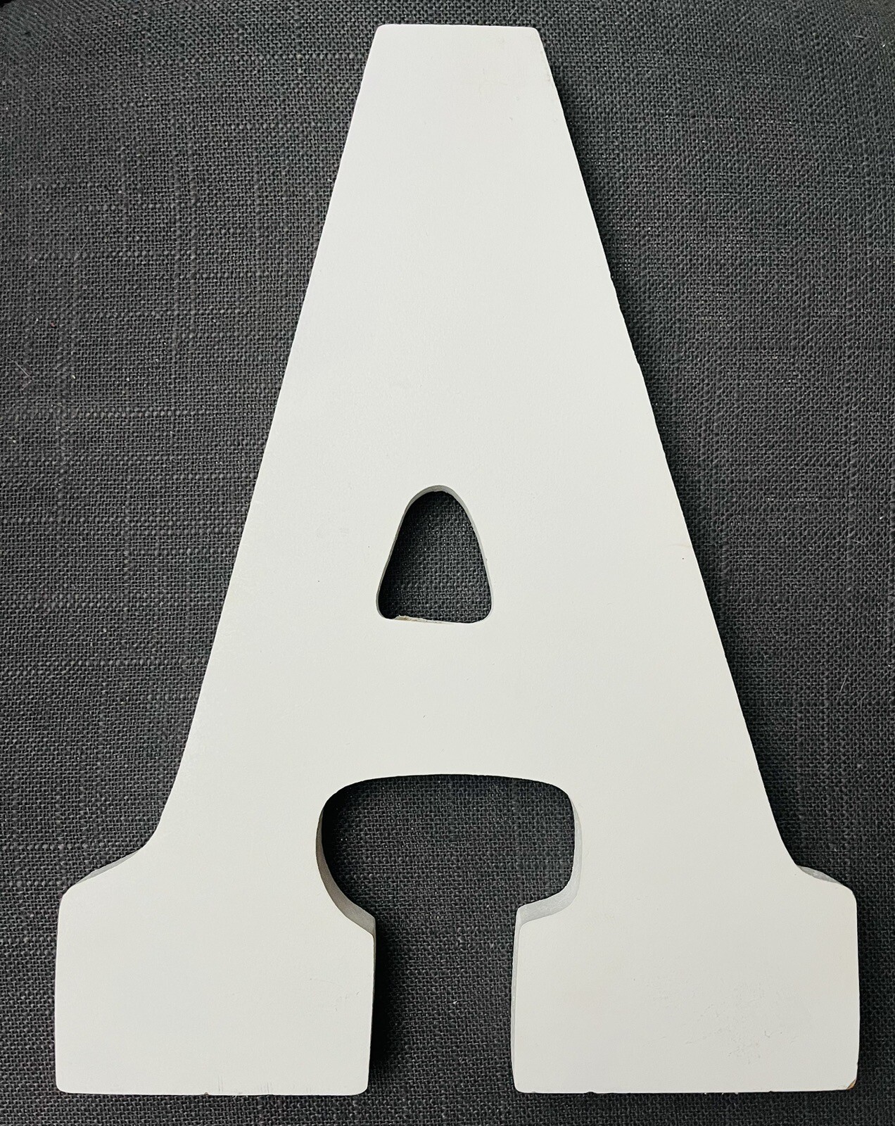 Artminds White Wood Letter “A” Wall Plaque 9" tall 1/2" thick | eBay