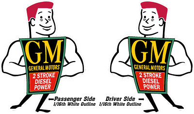General Motors Jimmy Diesel 2 Stroke - 1950's Detroit Diesel Sticker ...