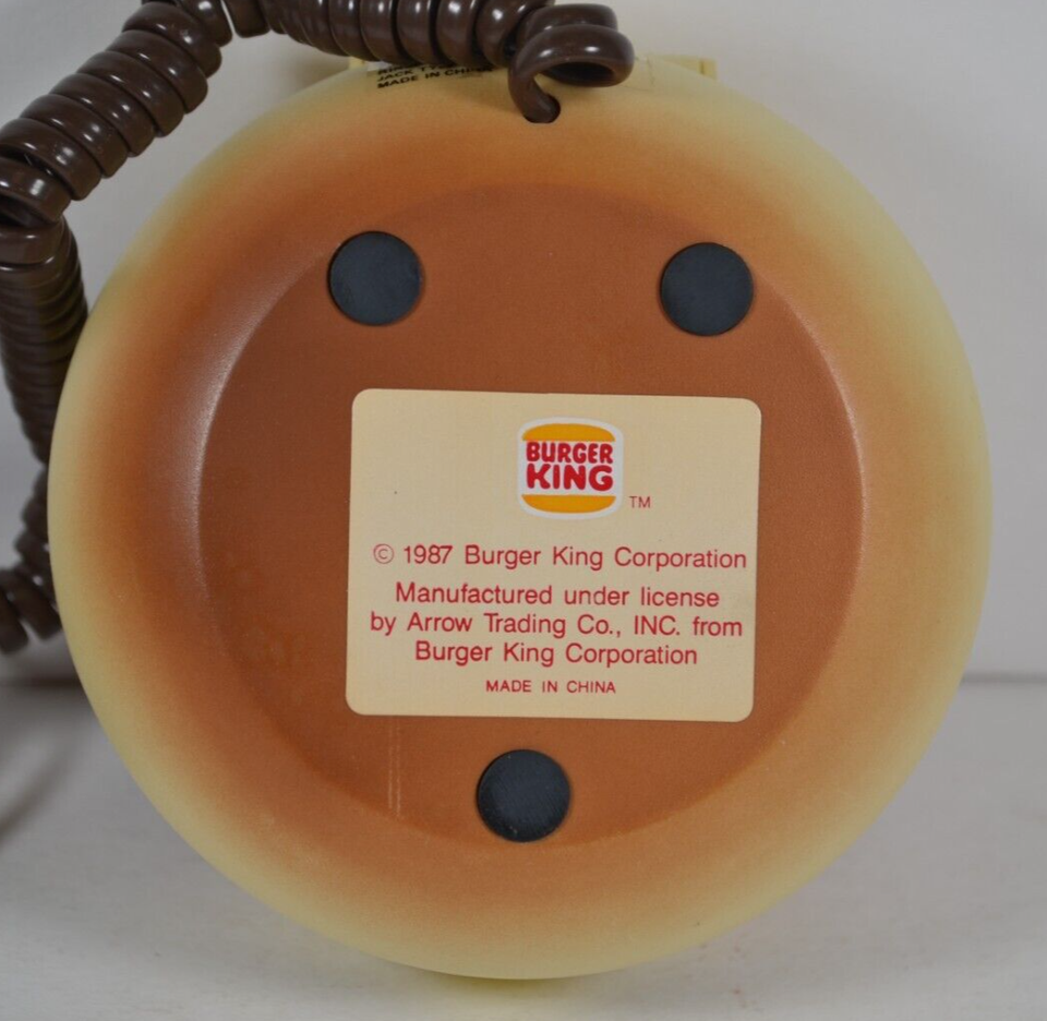 Burger King Cheeseburger Phone #HP-306 1987 Complete 052324MGL2 | eBay