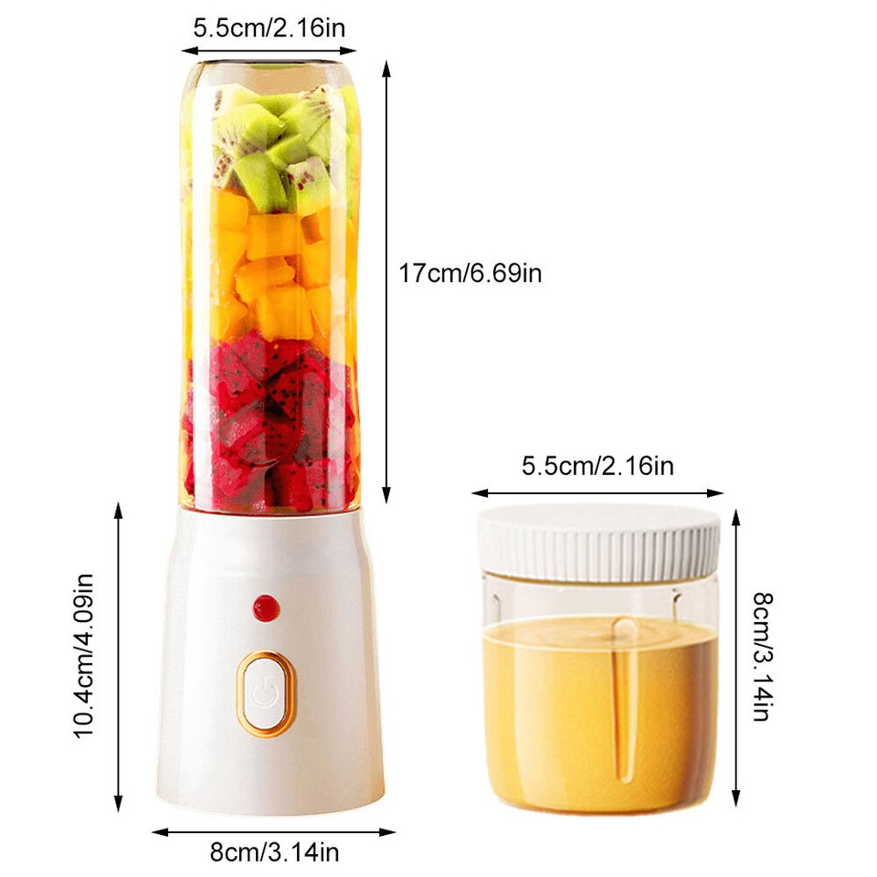 450ml Portable Wireless Blender 10 Blades Citrus Juicer Auxiliary Food ...