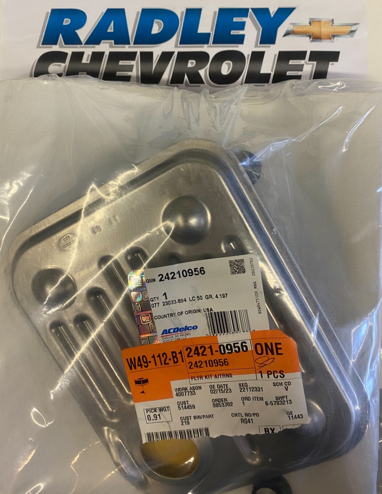 NEW GM OEM AUTOMATIC TRANSMISSION- TRANS FILTER- GENERAL MOTORS GMC ...