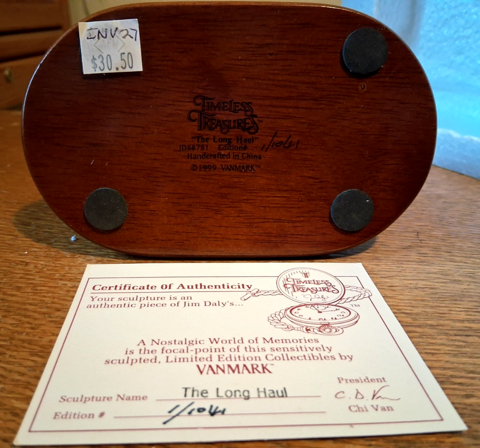 Timeless Treasures "The Long Haul " 1999 Vanmark Limited Edition ...