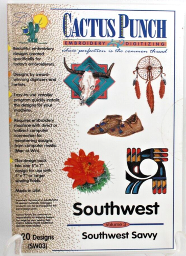 Cactus Punch Embroidery Designs Floral Dimensions 2 Multi-format #74 | eBay