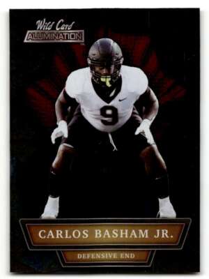 2021 Wild Card Alumination #ABC-44 Carlos Basham Jr. Wake Forest Dem ID ...
