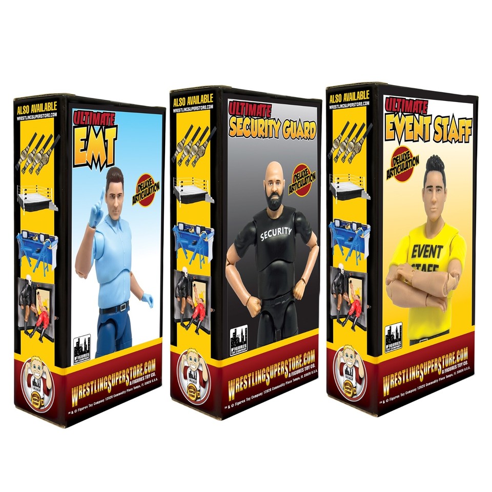Ultimate Security Guard, Event Staff Worker & EMT Figures for WWE & AEW ...