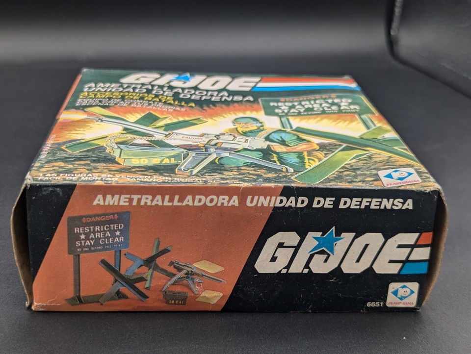 80S VINTAGE RARE GI JOE MACHINE GUN DEFENSE ARGENTINA PLASTIRAMA NIB ...