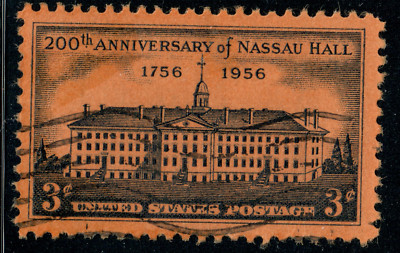 USA - 1956 - 200th Anniv of Nassau Hall, Princeton University - 3 ...