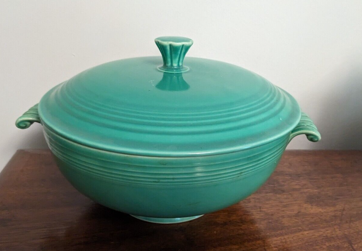 Vintage Green Homer Laughlin Fiesta Casserole | eBay