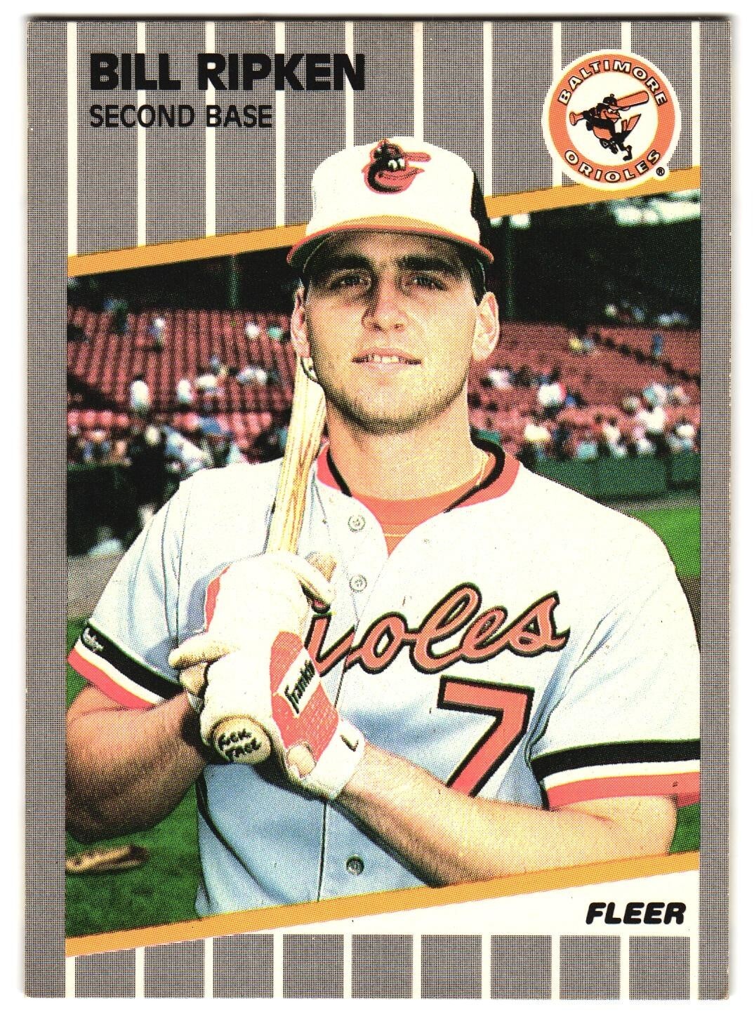 Billy Ripken 1989 Fleer Rick Face Error FF Card # 616 Orioles + Black ...