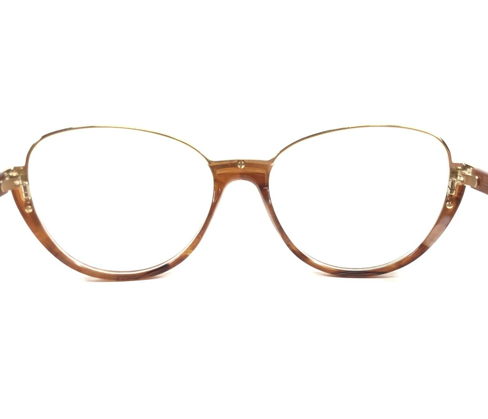 Andy Wolf Eyeglasses Frames 5042 col. h Brown Gold Cat Eye Full Rim 54 ...