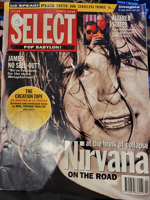 SELECT Music Magazine April 1992 Nirvana James U2 | eBay Australia