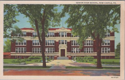 Postcard Senior High School New Castle PA | eBay