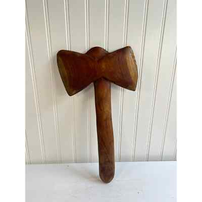 Antique Handmade Wooden Brutalist Ax Tool Cosplay Larp Axe | eBay