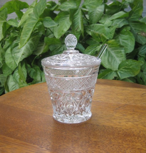 Cape Cod Imperial Glass Crystal Marmalade Jar with Lid & Glass Spoon | eBay