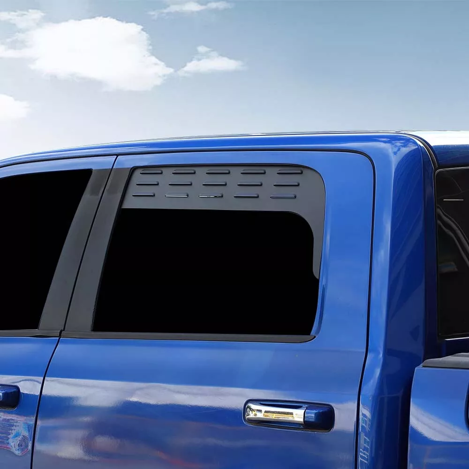Black Rear Window Glass Louver Air Vent Blind Shutter Panel For RAM ...