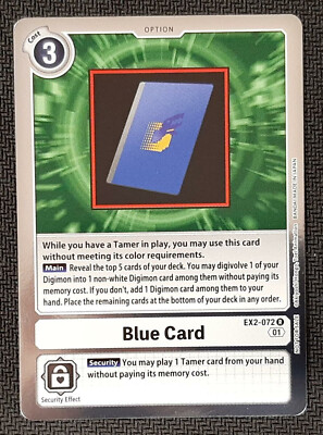 Blue Card EX2-072 EVENT PACK 4 Alternate Full Art promo DIGIMON TCG ...