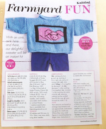DK Knitting pattern babies/ childs farmyard pig jumper 18-26" sizes ...