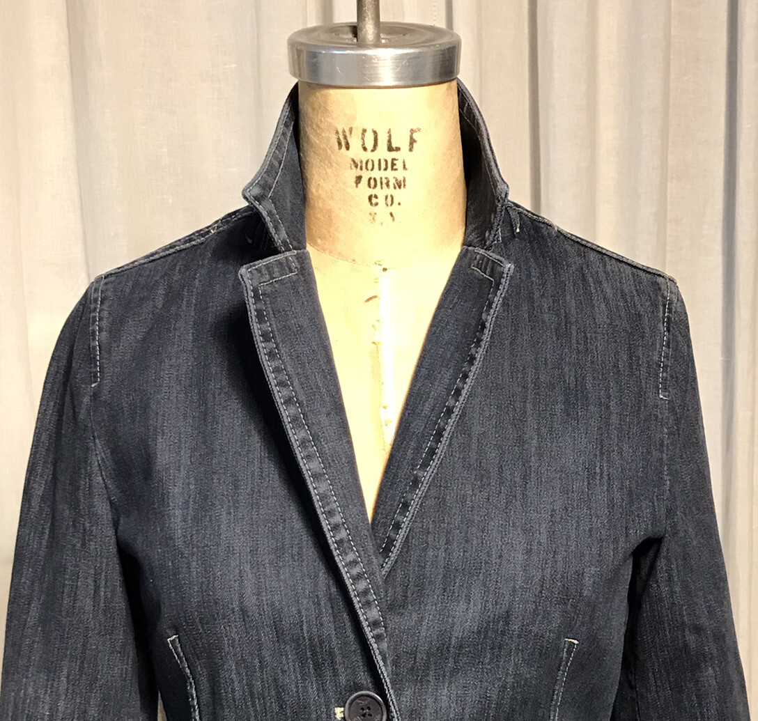 Faconnable Womens Blue denim Jacket Sz XS pre-owned | eBay