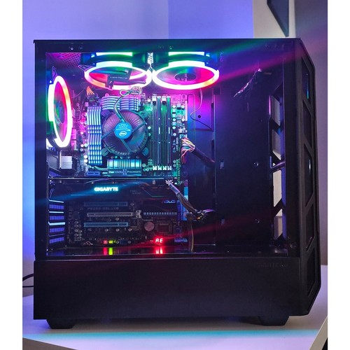 Custom RGB Gaming PC Desktop Computer Intel i7 16GB 256GB SSD RX 570 | eBay