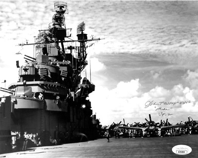 John "Mike" Thomas Wolf signed WWII Flying Ace Fighter Pilot 8x10 Photo ...