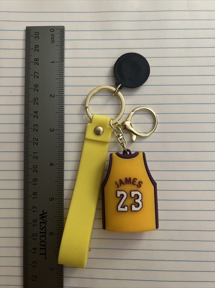 LeBron James #23 LA Lakers Rubber And Metal Keychain New! Fast Shipping ...