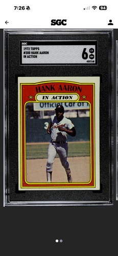 1972 TOPPS #300 Hank Aaron In Action SGC 6 EX-NM | eBay