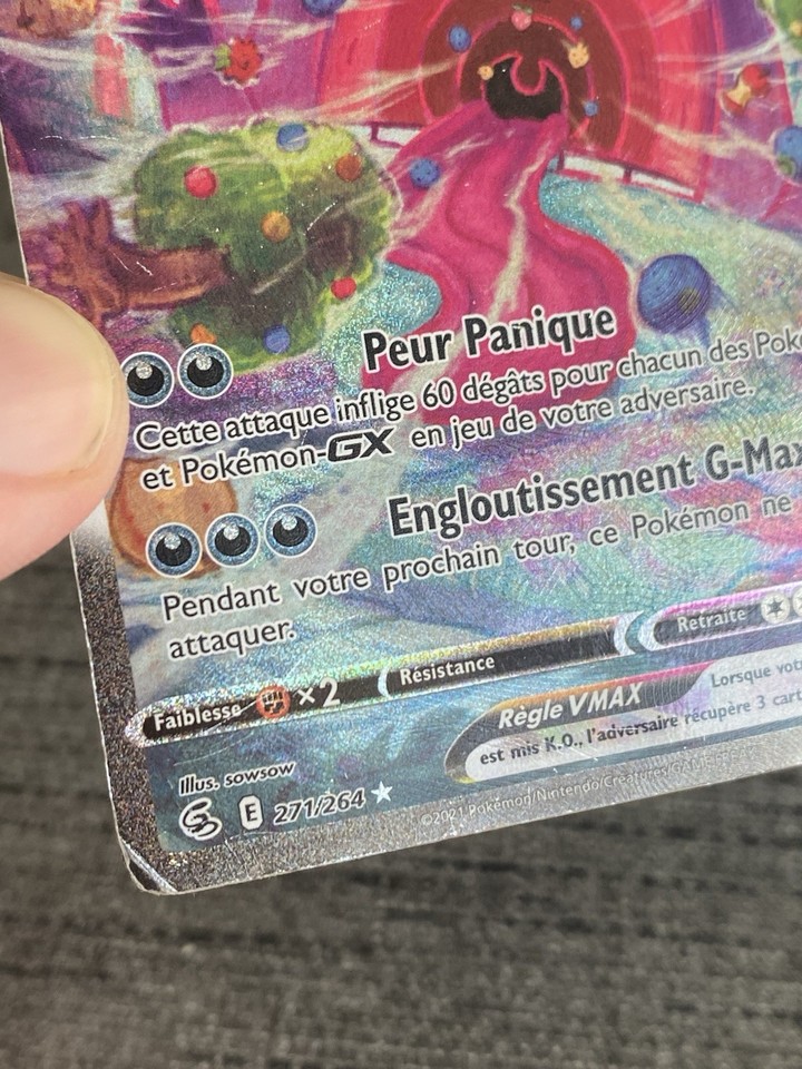 Carte Pokemon Ectoplasma VMAX 271/264 Alternative Poing De Fusion ...