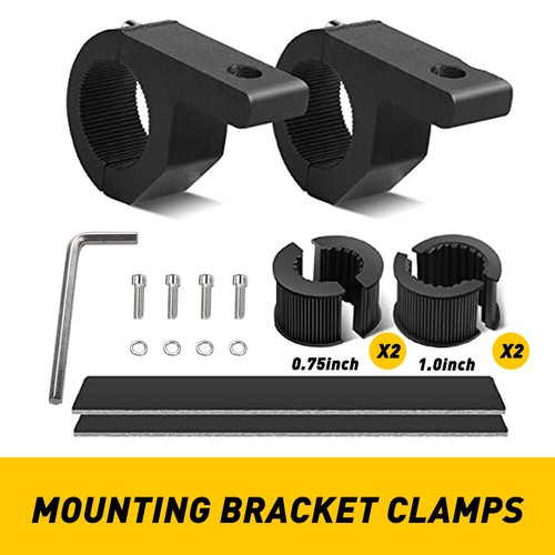 UTV ATV Mount For Bracket LED Whip Light Flag Bar Fits 0.75"-1.25 ...