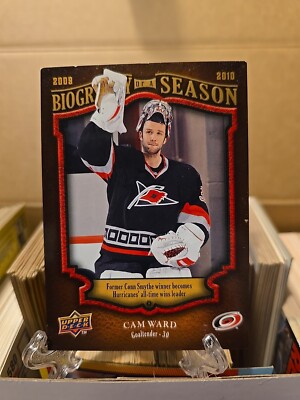 2009-10 Upper Deck #BOS21 Cam Ward Biography of a Season | eBay
