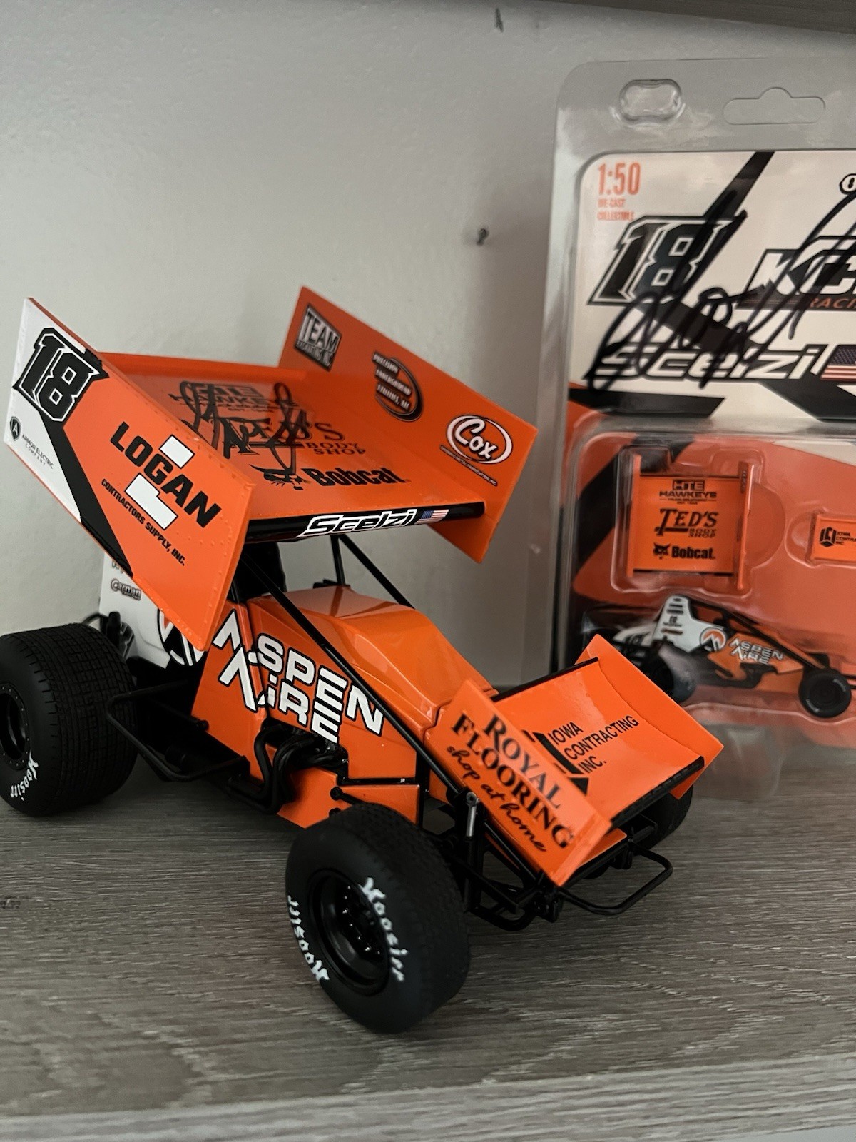 GIO SCELZI 2023 1/18th KCP RACING ACME SPRINT CAR AUTOGRAPHED | eBay